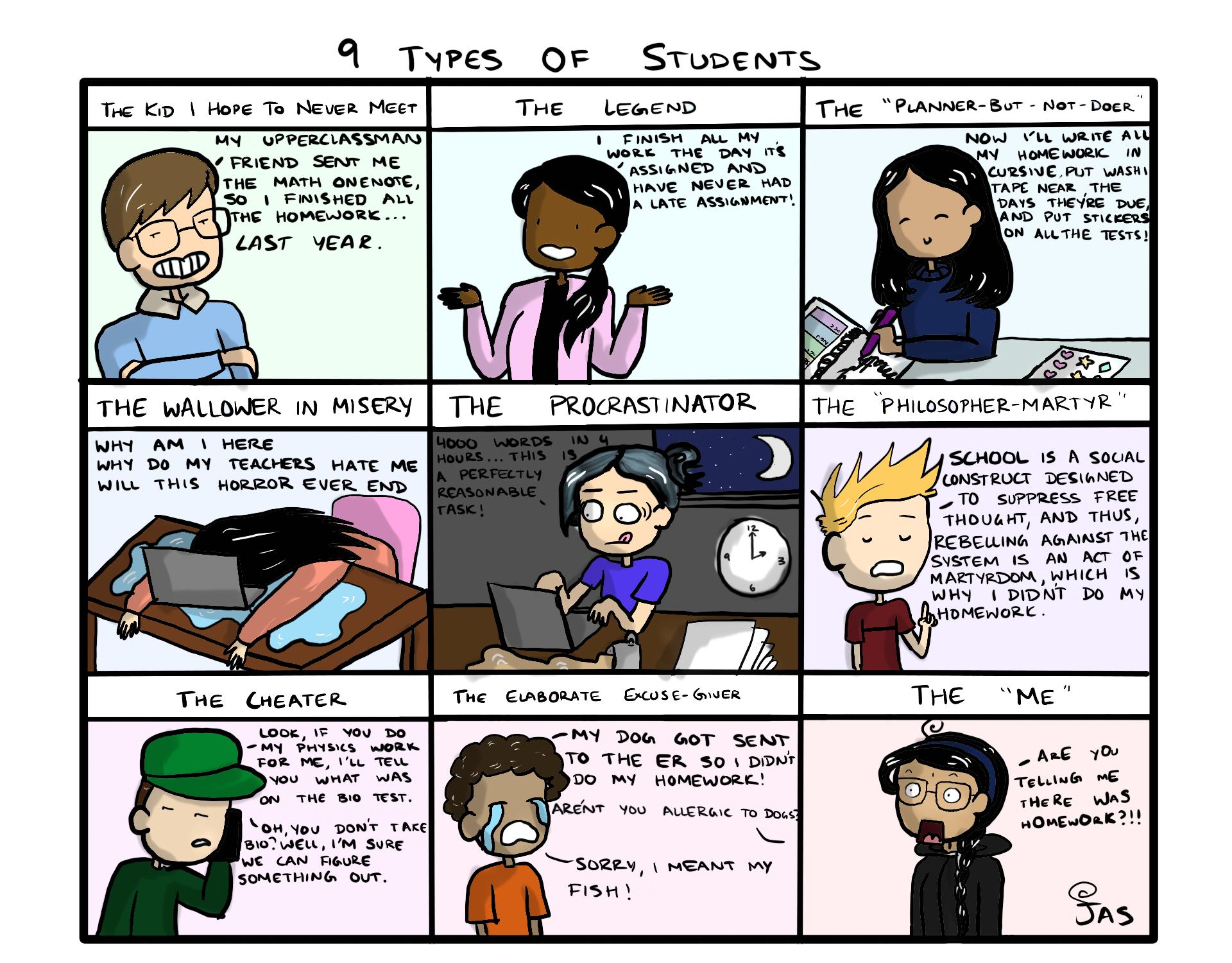 9 types of students – The Jasworld